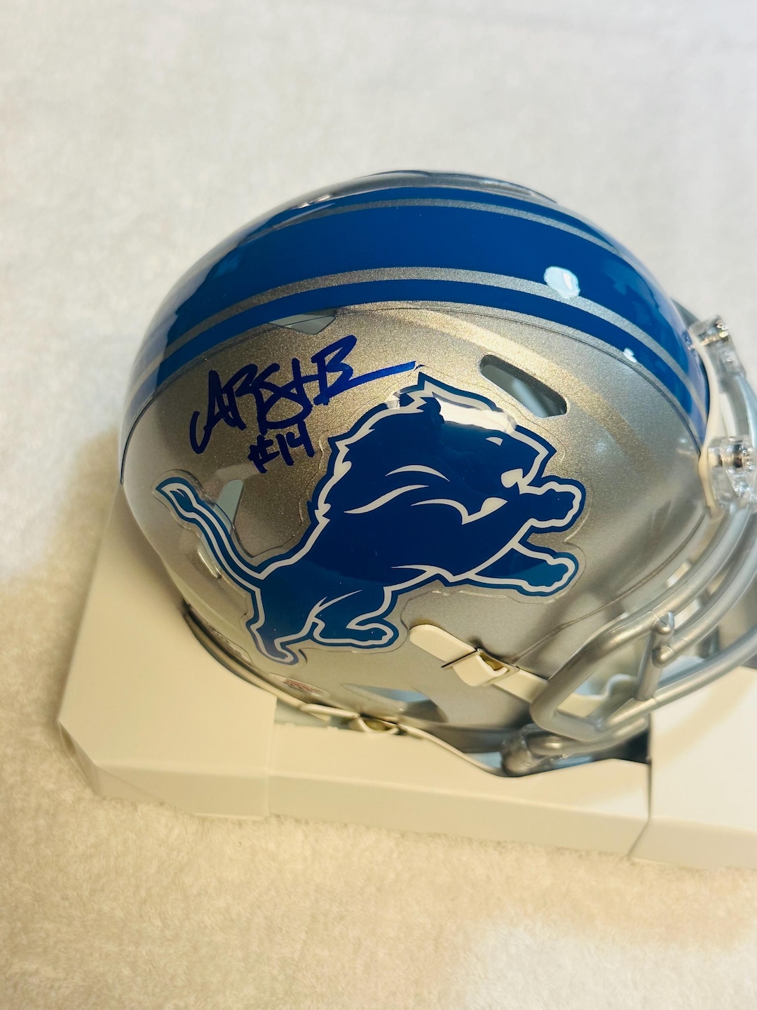 Amon-ra St. Brown Signed Mini Helmet With COA - Etsy