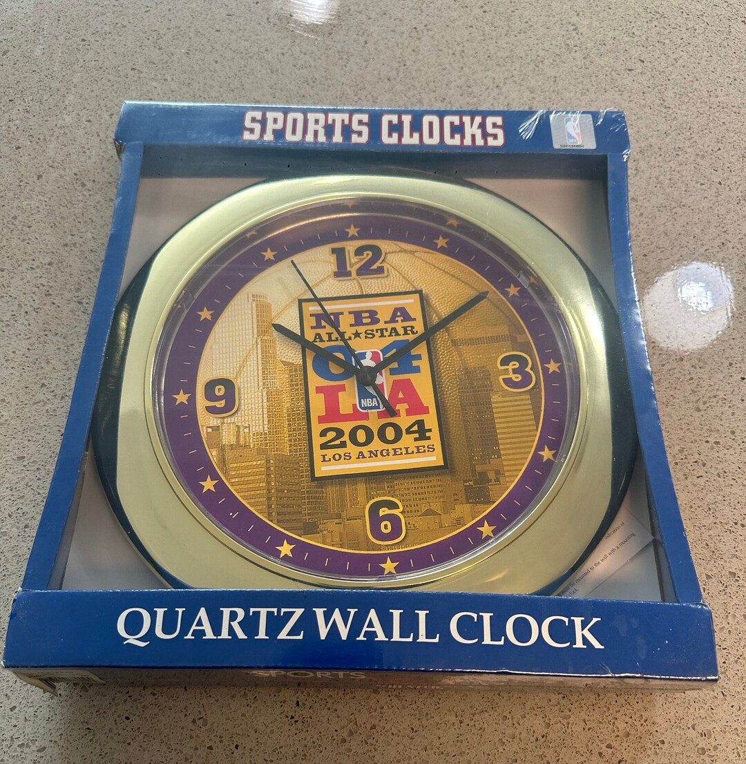 2004 NBA All-star Wall Clock BNWT Vintage Kobe - Etsy
