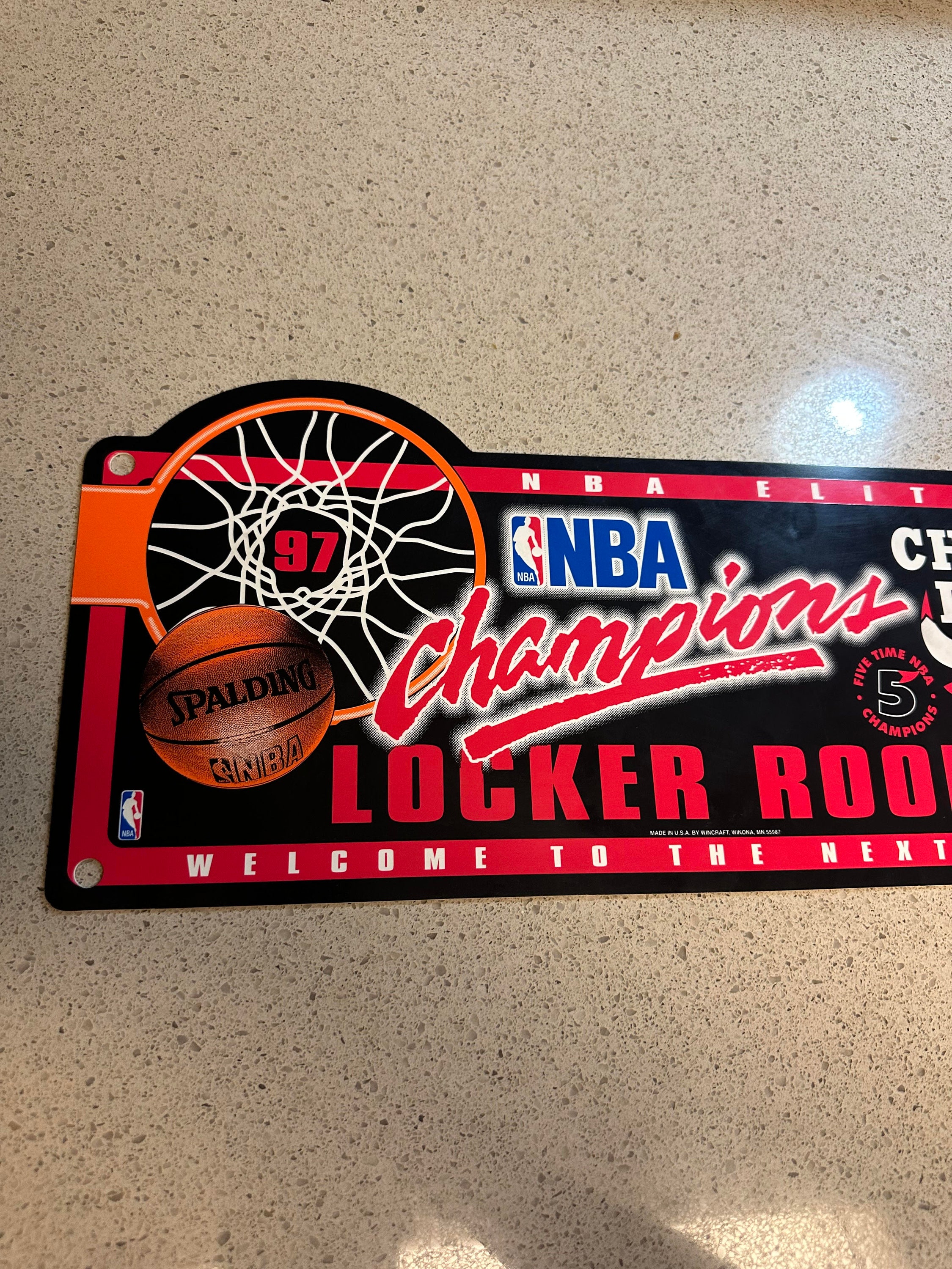 Vintage 1997 Chicago Bulls NBA Champions Locker Room NBA Elite Plastic ...