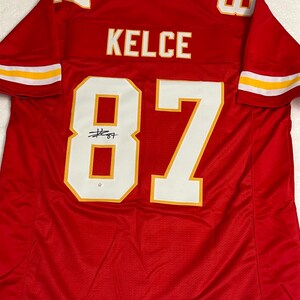 Travis Kelce Signed Kansas City Chiefs Football Jersey COA - Etsy