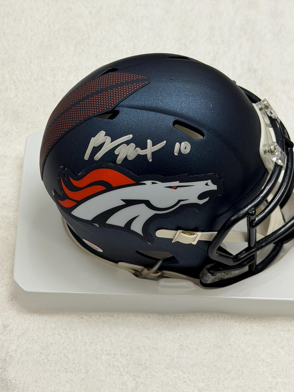 Bo Nix Signed Denver Broncos Mini Helmet With COA - Etsy
