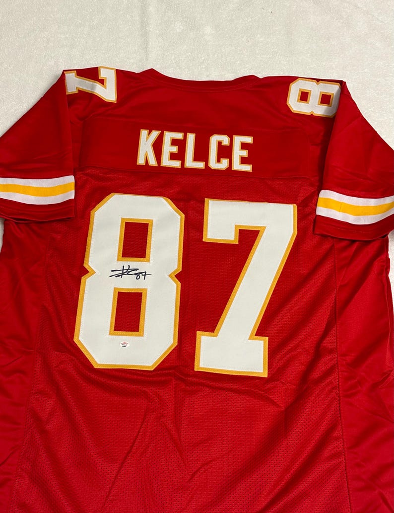 Travis Kelce Signed Kansas City Chiefs Football Jersey COA - Etsy