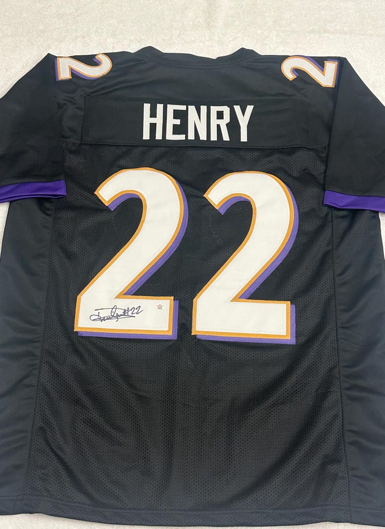 Derrick Henry Signed Baltimore Ravens Football Jersey COA - Etsy