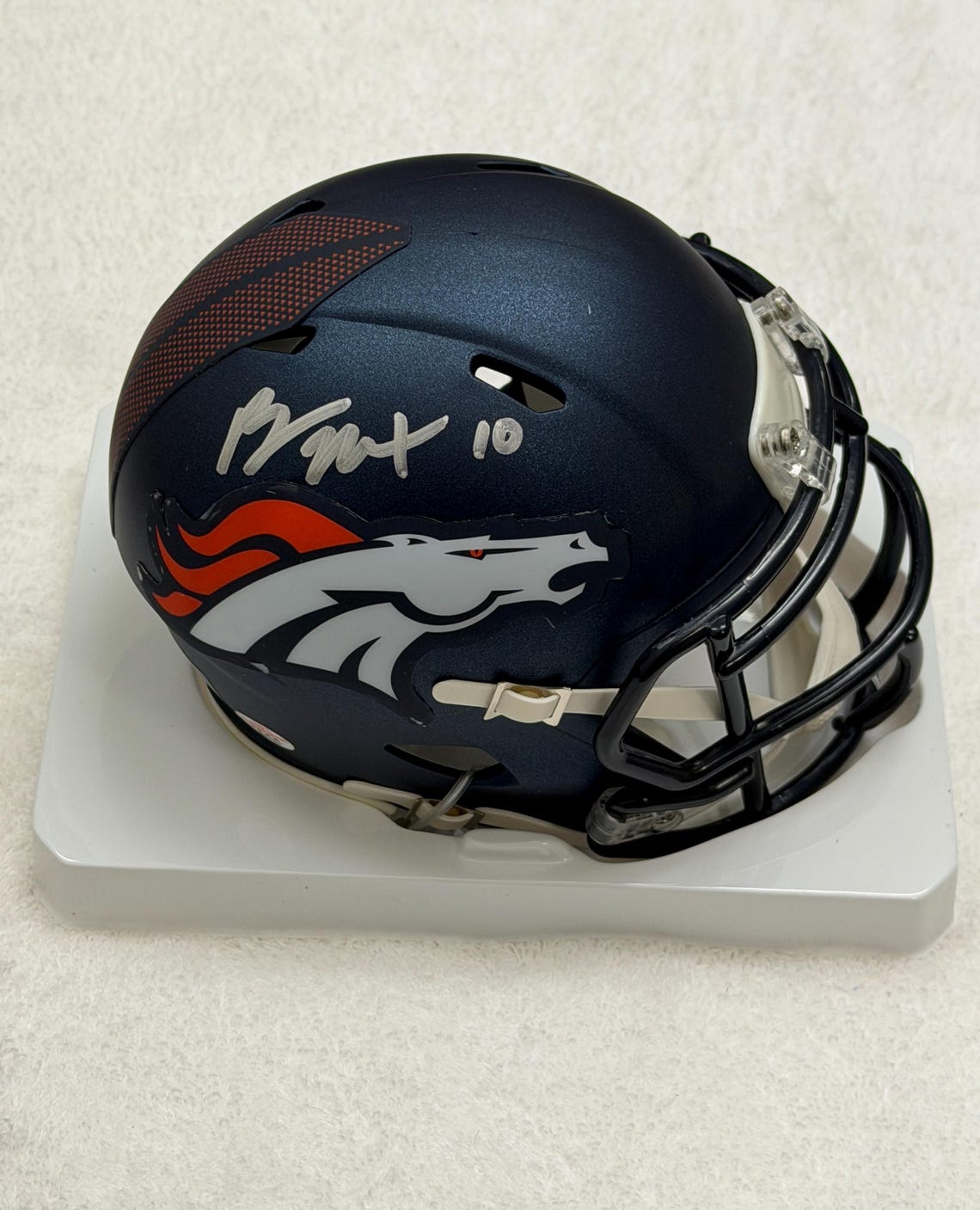 Bo Nix Signed Denver Broncos Mini Helmet With COA - Etsy
