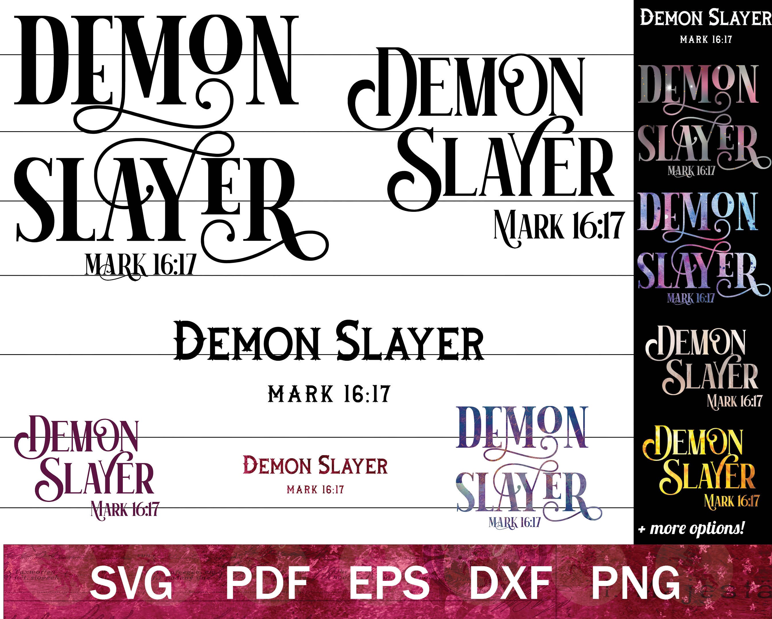 Mark 16:17 Christian Deliverance SVG Bundle, Scripture Design, Slayer ...