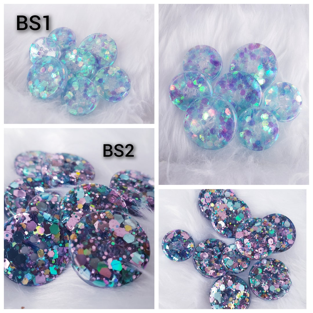 Unique Trendy Buttons Made of Epoxy Resin With Blue, Purple, and Heart ...