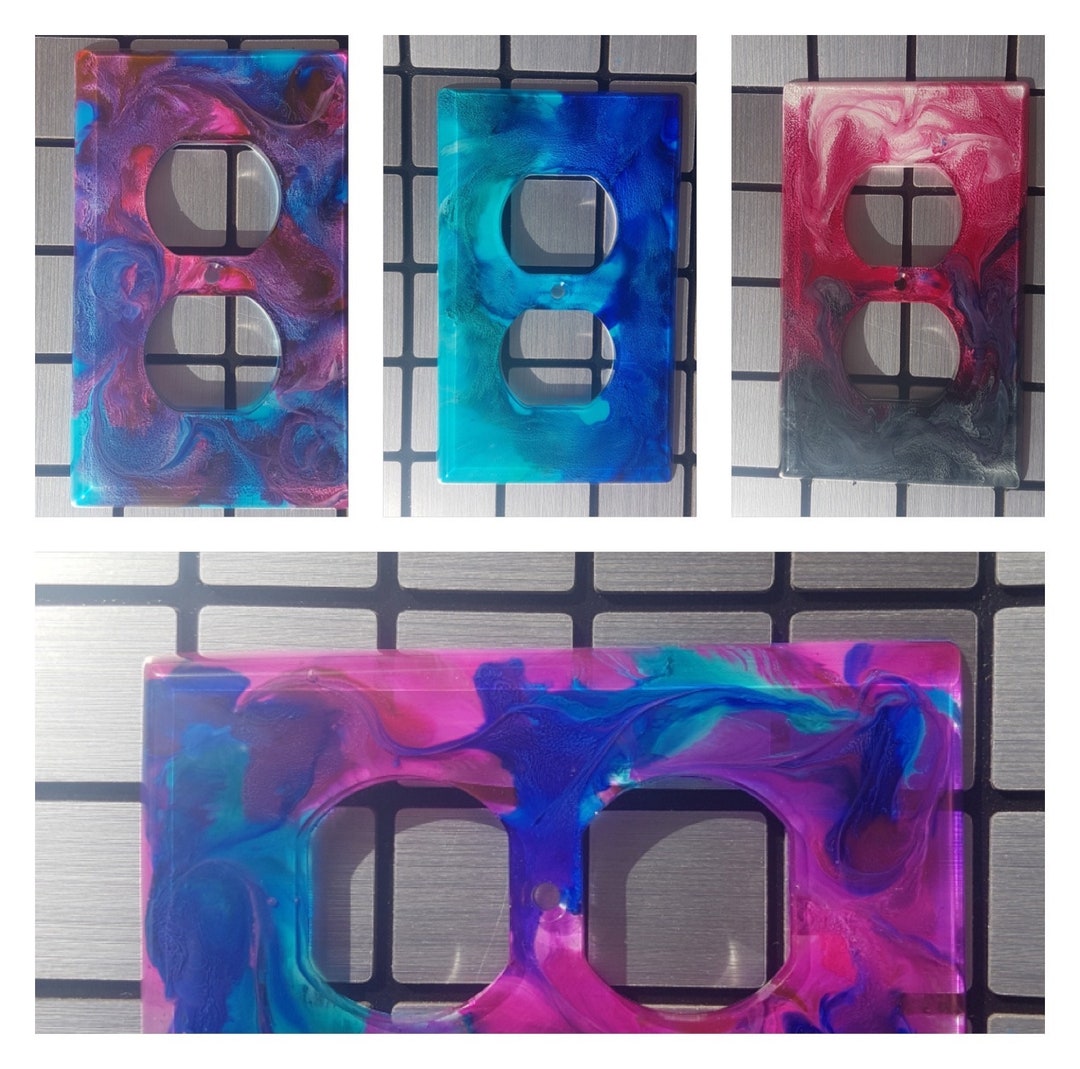 Covered for Unique Sockets Made of Epoxy Resin and Alcohol Ink. Also ...