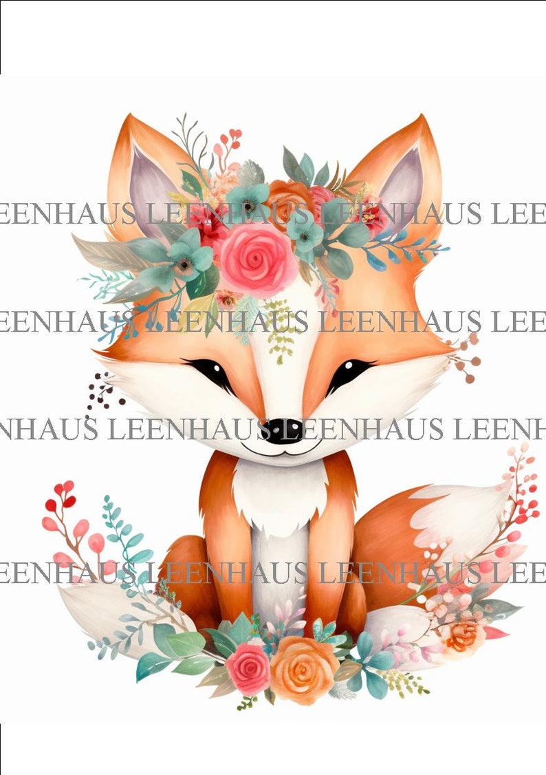 Cute Whimsical Animals Water Colour 5 Files Transparent Background - Etsy