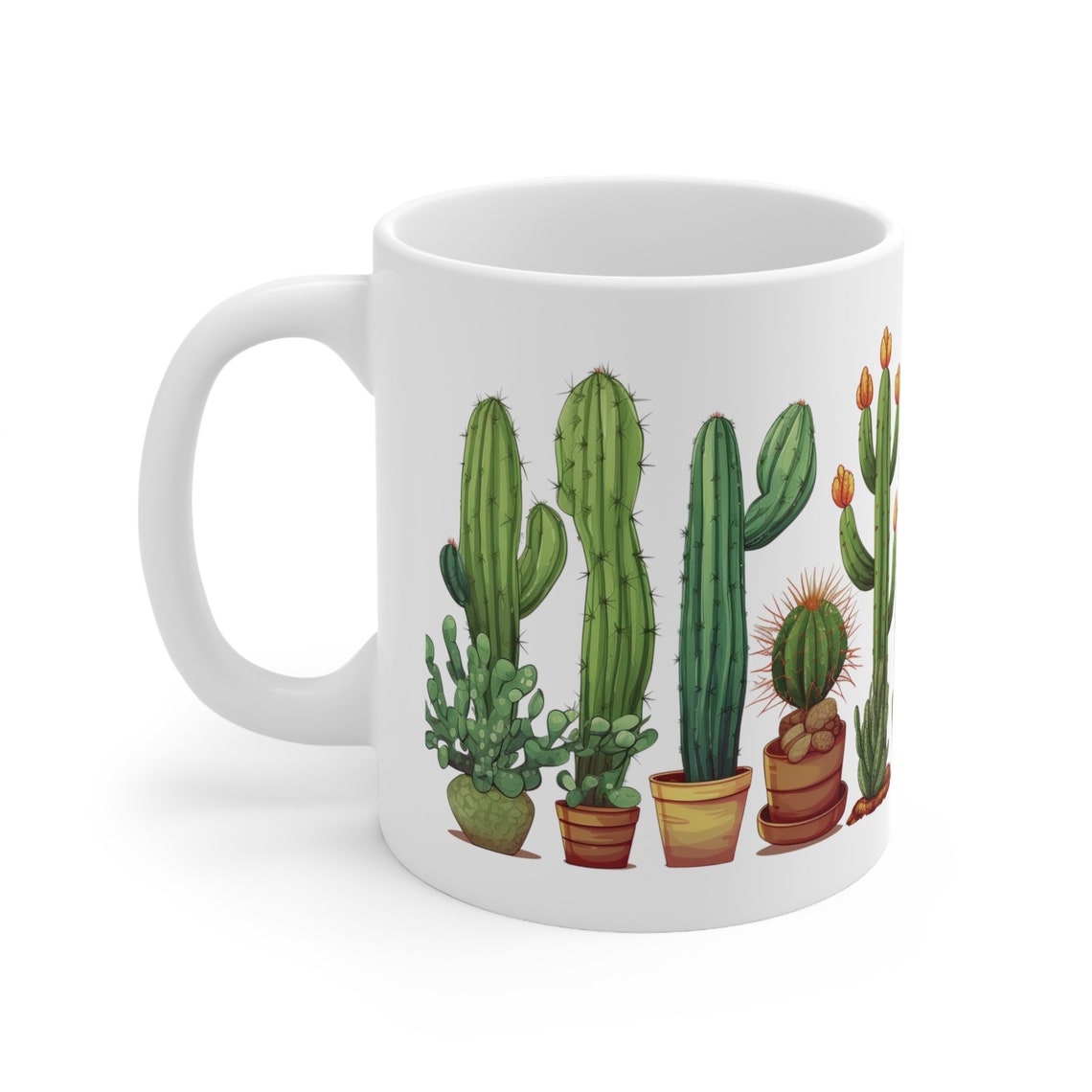 Cactus Oasis Enchanting Cactus Mugs for Your Desert Sips Mugs - Etsy