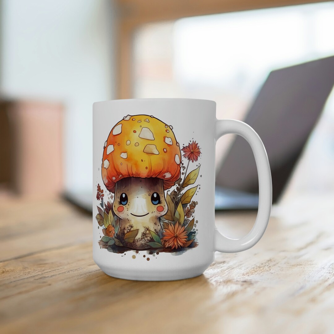 Mushroom Ceramic Mug. Cute Mushroom Mug. Toadstool Mug. Mushroom Cup ...