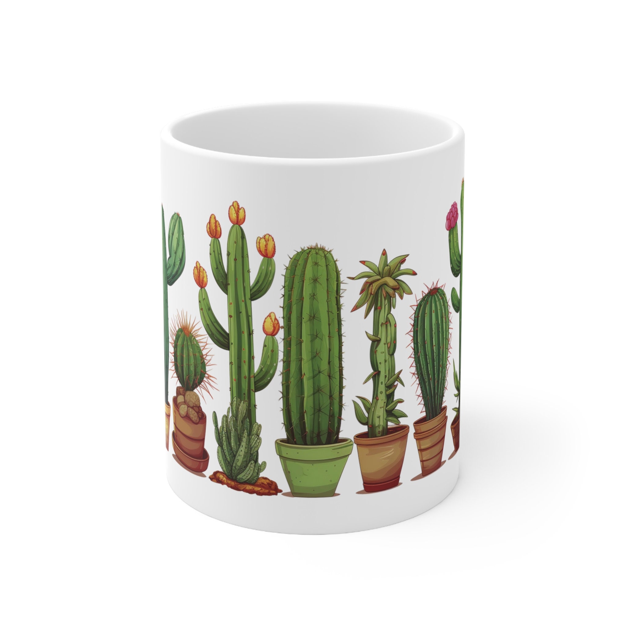 Cactus Oasis Enchanting Cactus Mugs for Your Desert Sips Mugs - Etsy