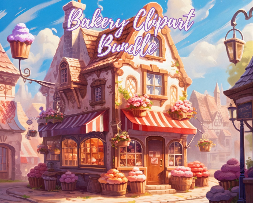 Mystical Bakery Digital Clipart Pack | PNG | Fairy Tale Cupcakes, Cakes ...