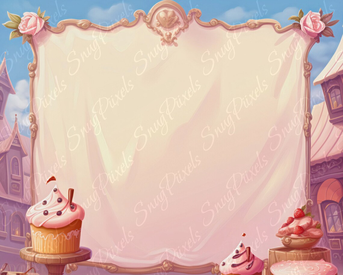 Mystical Bakery Digital Clipart Pack PNG Fairy Tale Cupcakes, Cakes ...