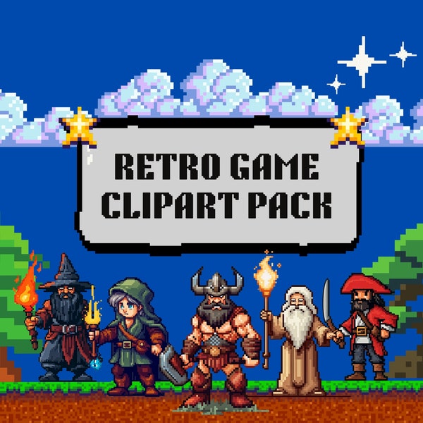 Retro Game Characters - Etsy
