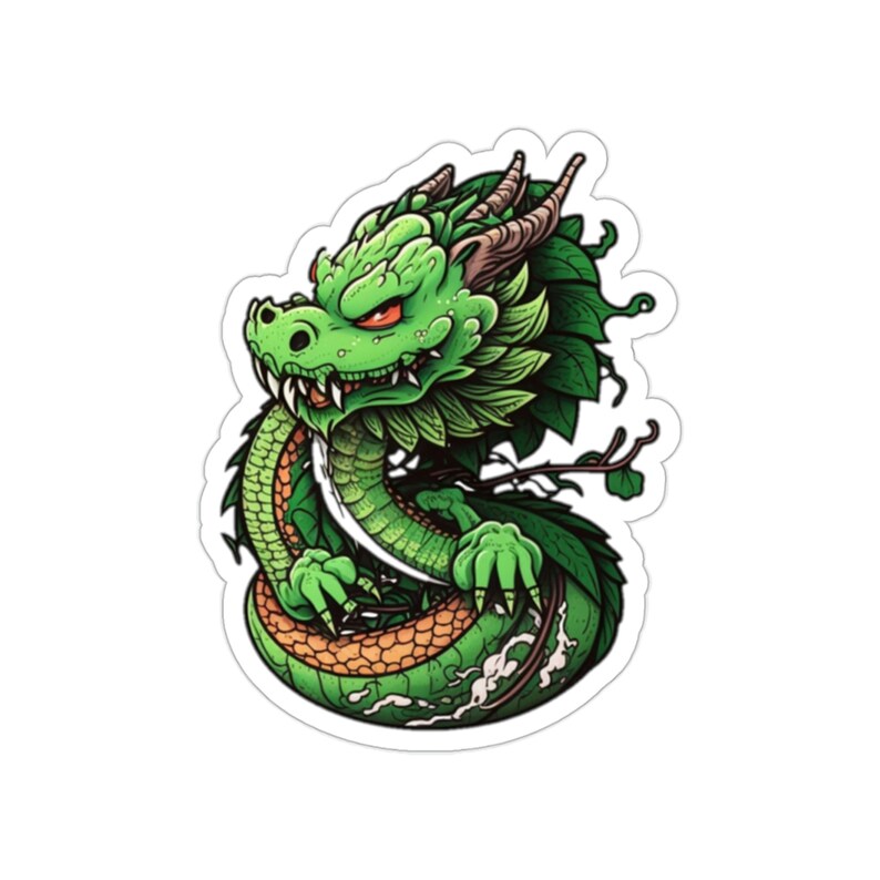 Japanese-dragon-sticker-kiss-cut Stickers - Etsy