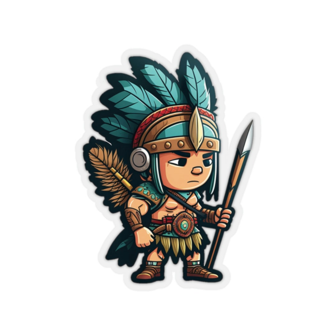 Village Warrior Warrior Sticker-kiss-cut Stickers - Etsy