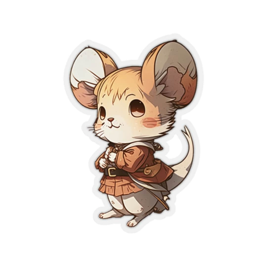 Anime Style-mouse-sticker-kiss-cut Stickers - Etsy
