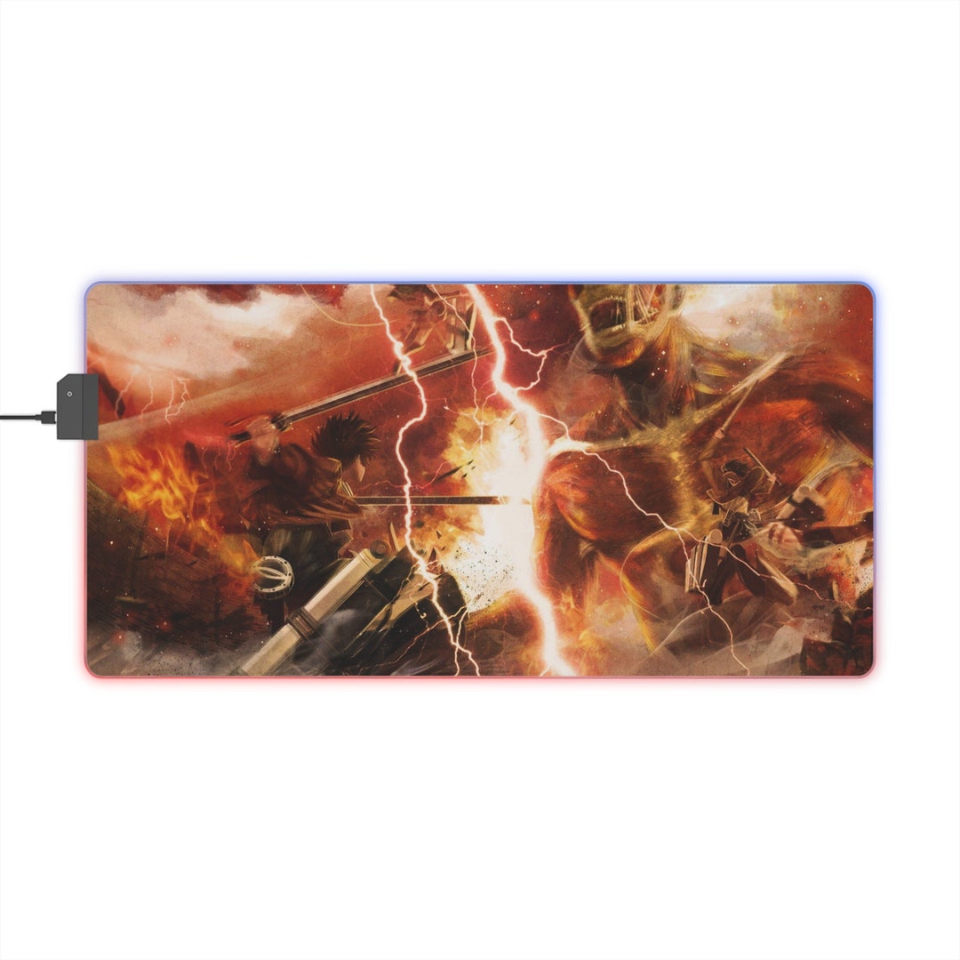 AOT LED Gaming Mouse Pad anime, Attack on Titan - Etsy
