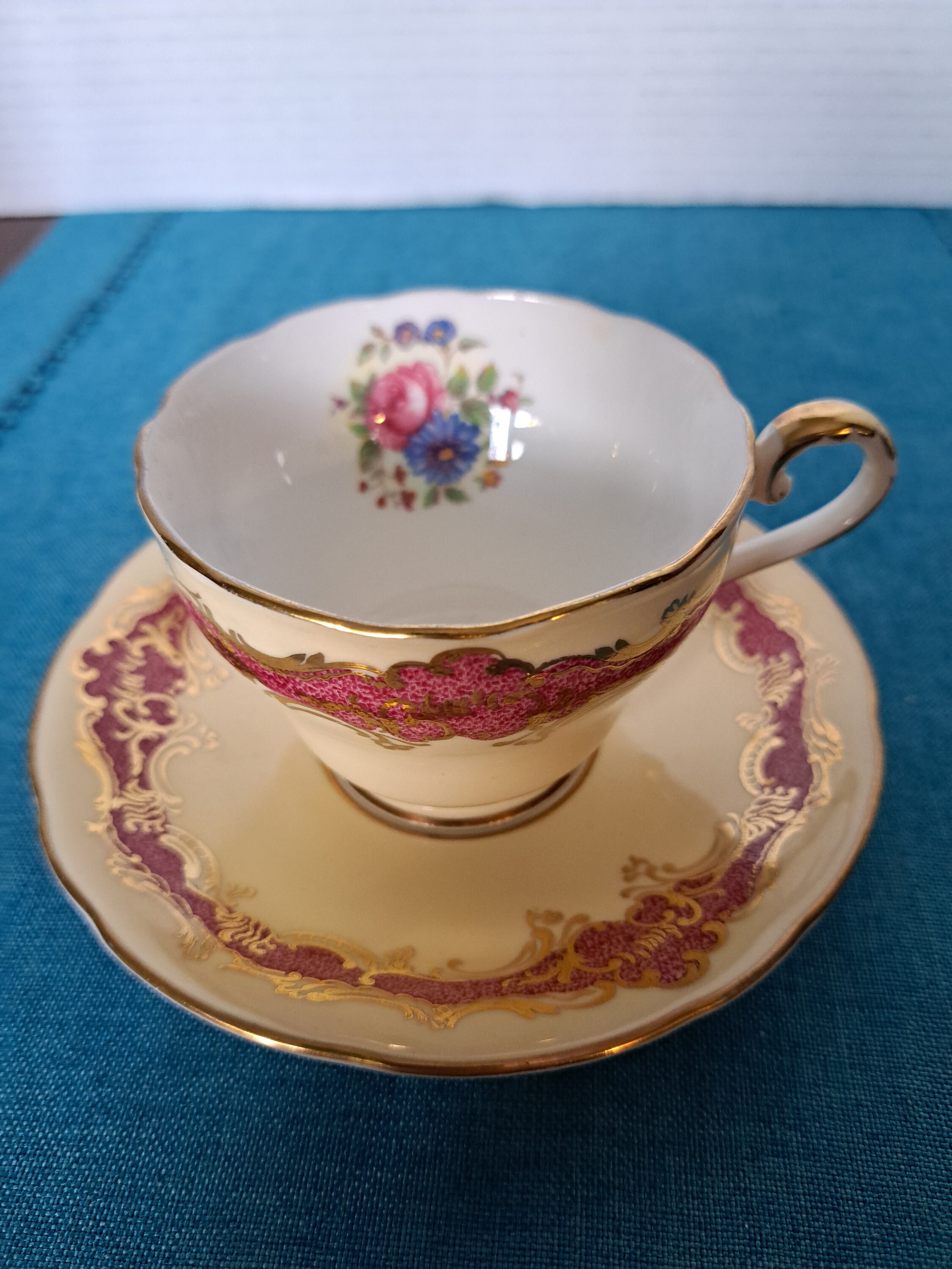 Vintage AYNSLEY Tea Cup & Saucer Set Floral Pattern With - Etsy