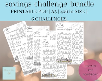 Pink Money Saving Challenge Printable Save 500 Savings - Etsy