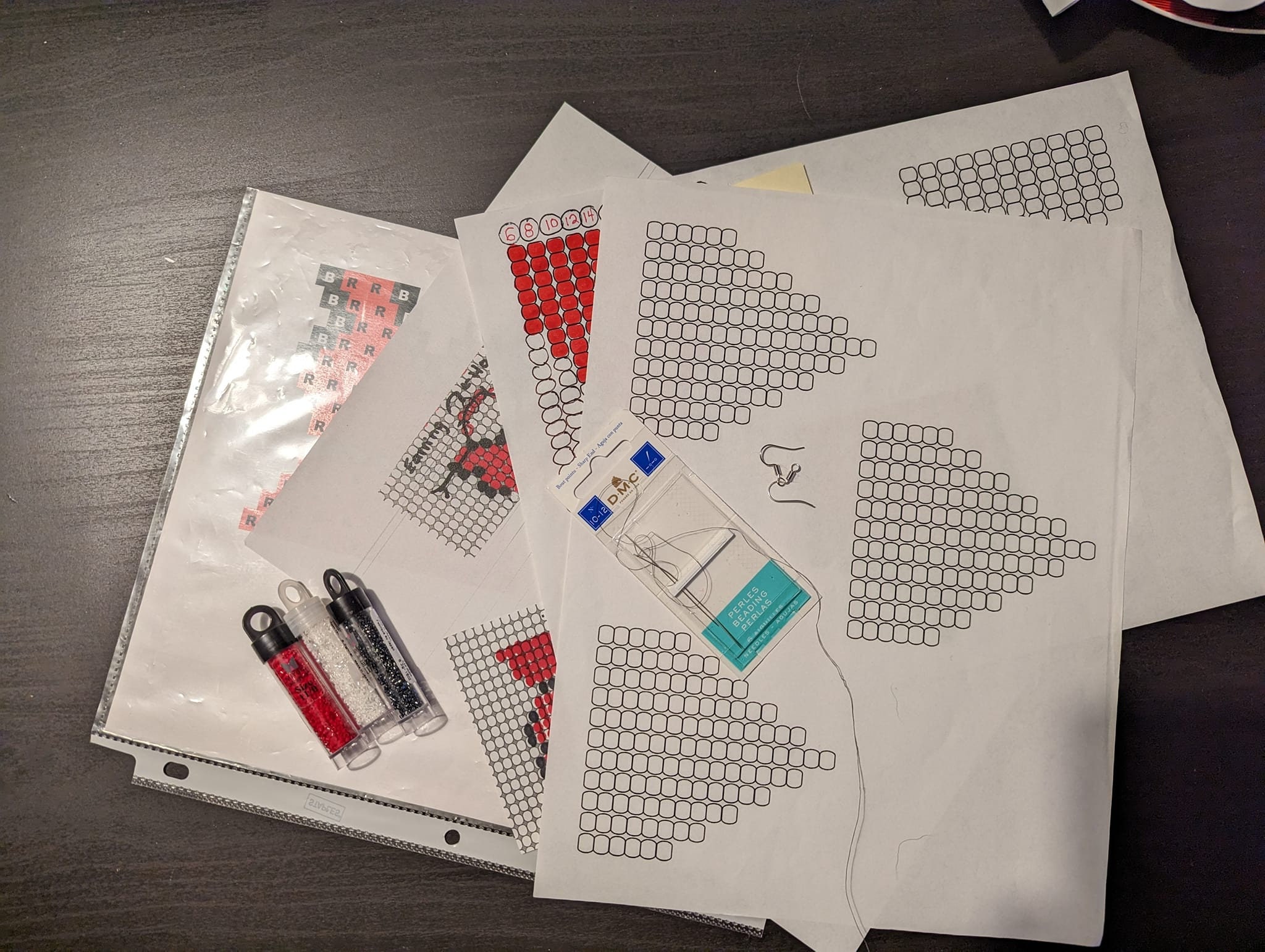 KIT: Red Dress Earring Beading Kit With Video Instruction & Pattern - Etsy