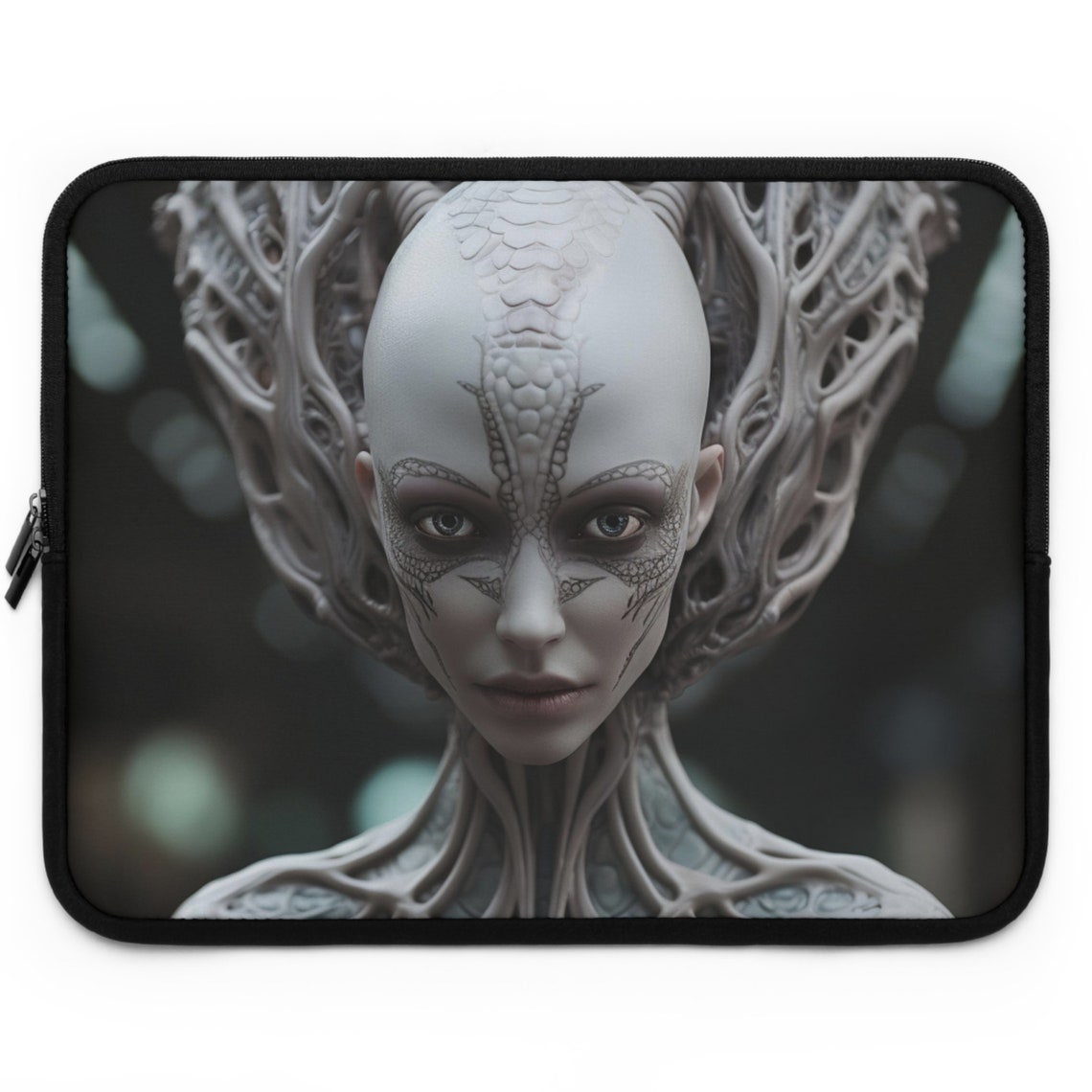 White Alien Laptop Sleeve Art Created by Artificial - Etsy