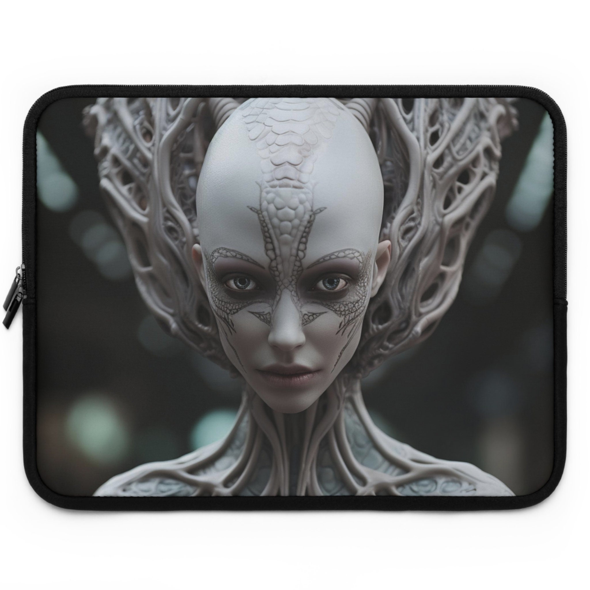 White Alien Laptop Sleeve Art Created by Artificial - Etsy