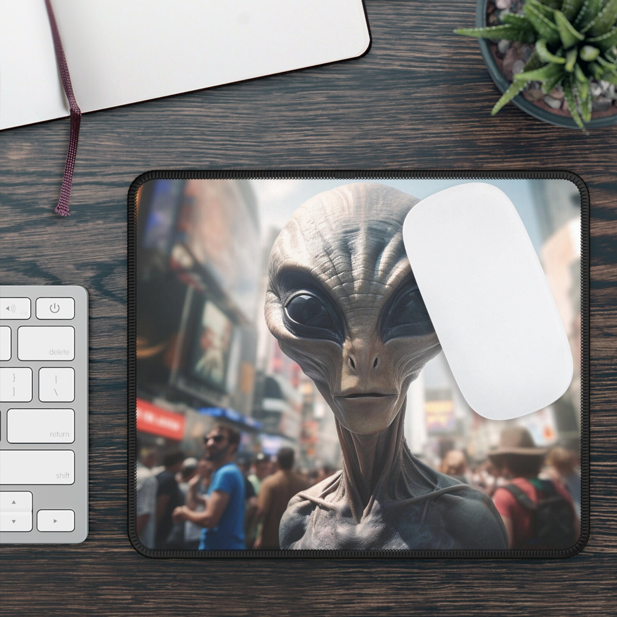 Alien Visiting Gaming Mouse Pad Art Created by Artificial - Etsy