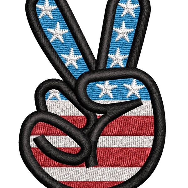 Peace Sign Embroidery Design - Etsy