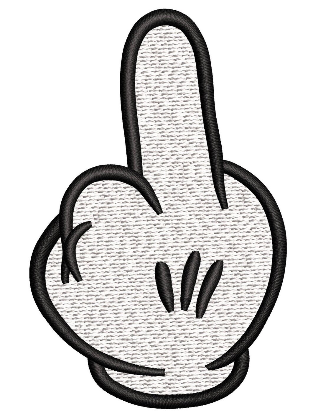Middle Finger Embroidery Design - Etsy
