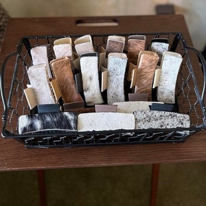 Large Custom Branded Cowhide Claw Clip - Etsy