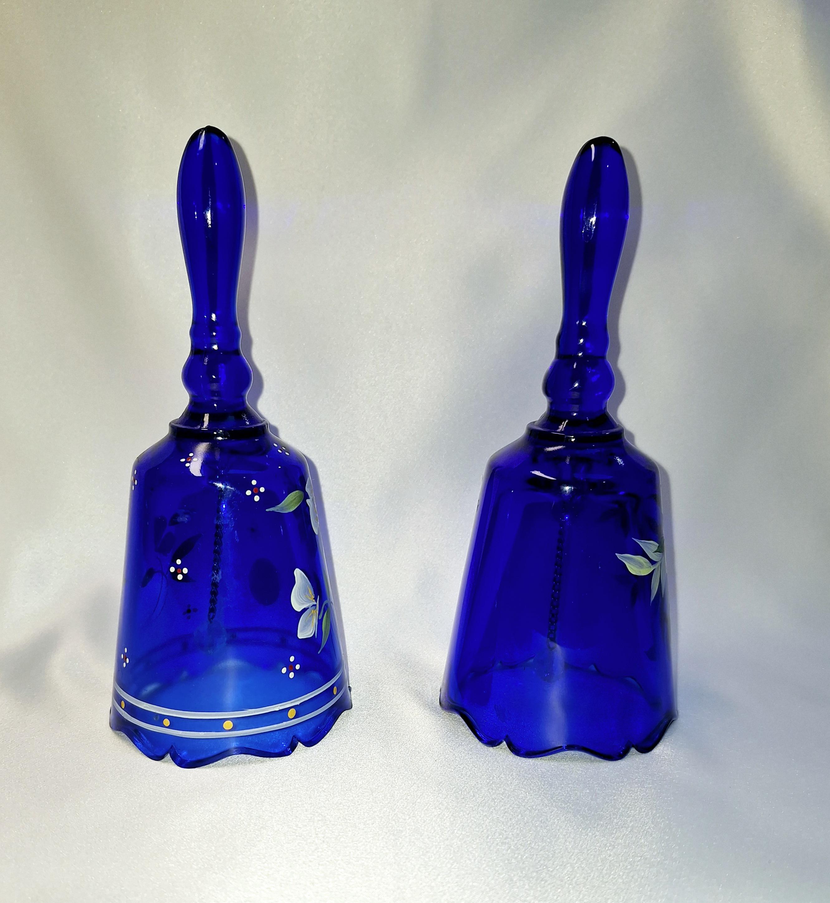 Fenton Signed Cobalt Blue Bells - Etsy