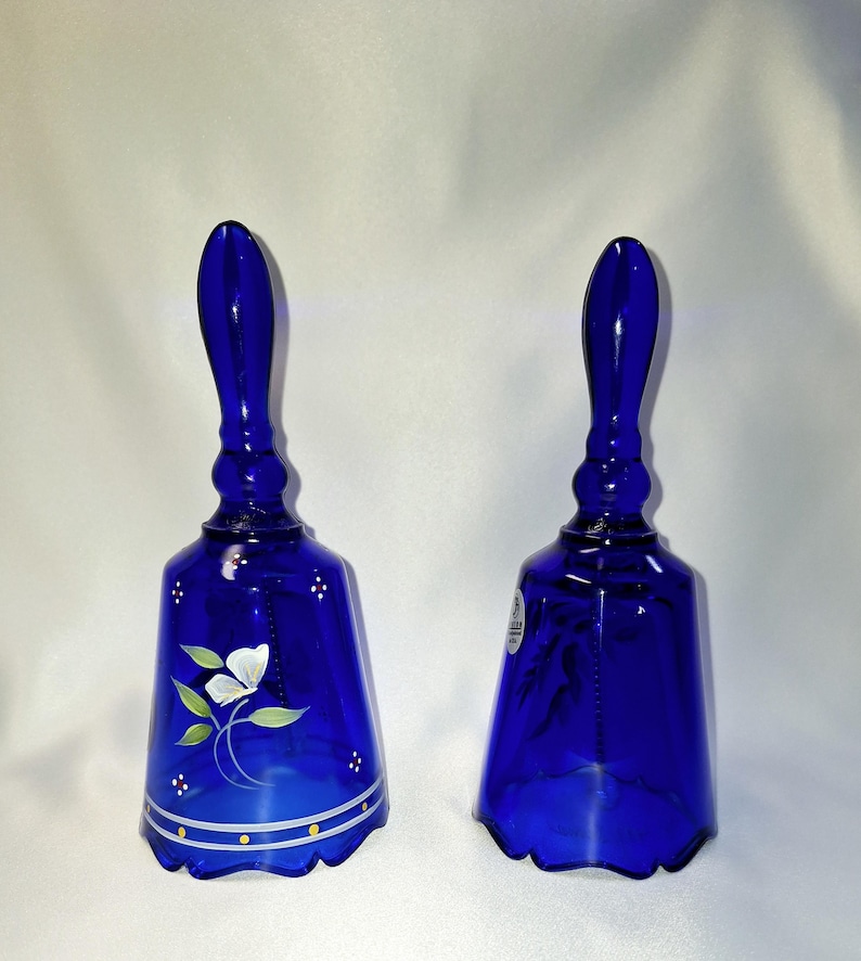 Fenton Signed Cobalt Blue Bells - Etsy