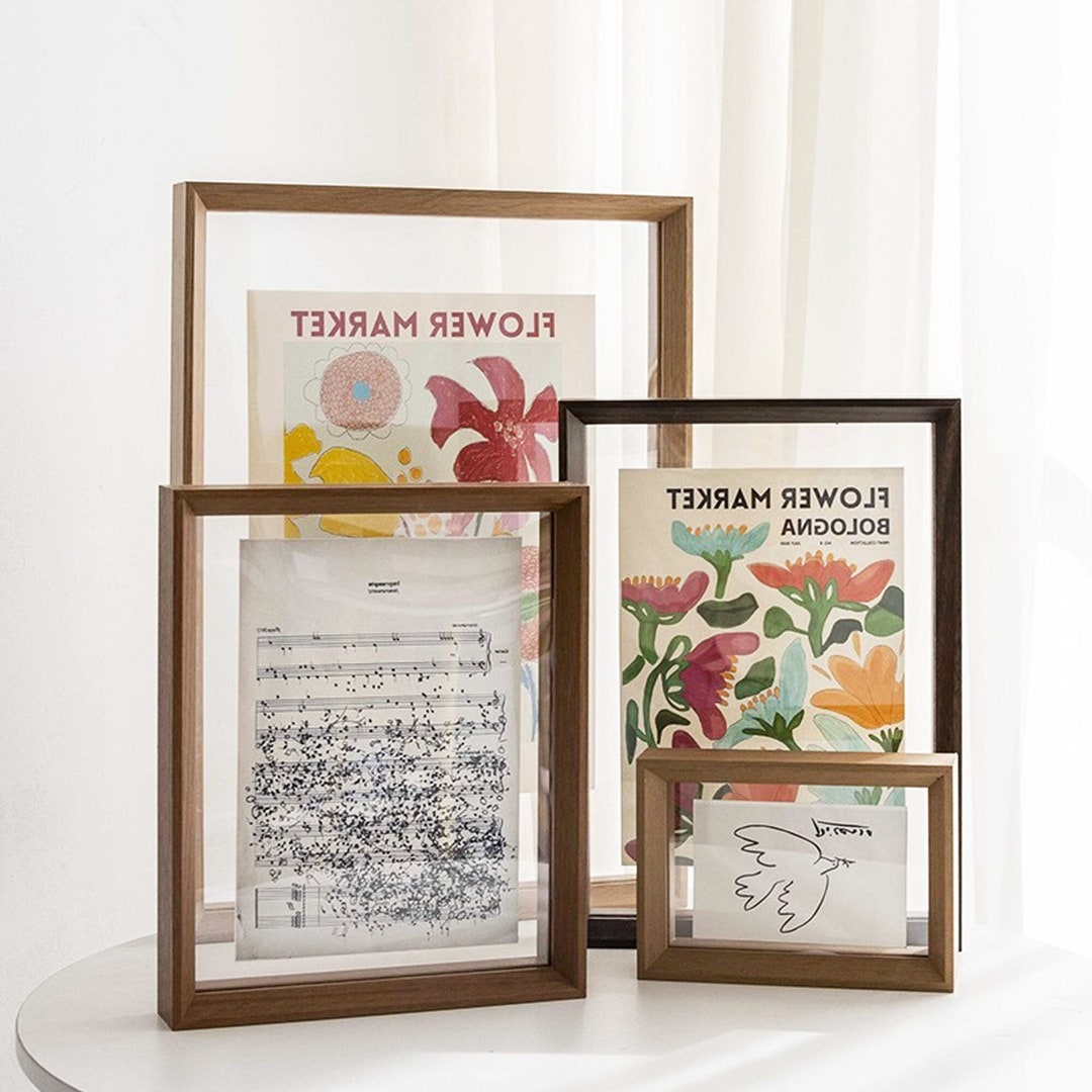 6x4, 7x5 Frame, Double-sided Transparent Wood Frame, Couple Creative ...