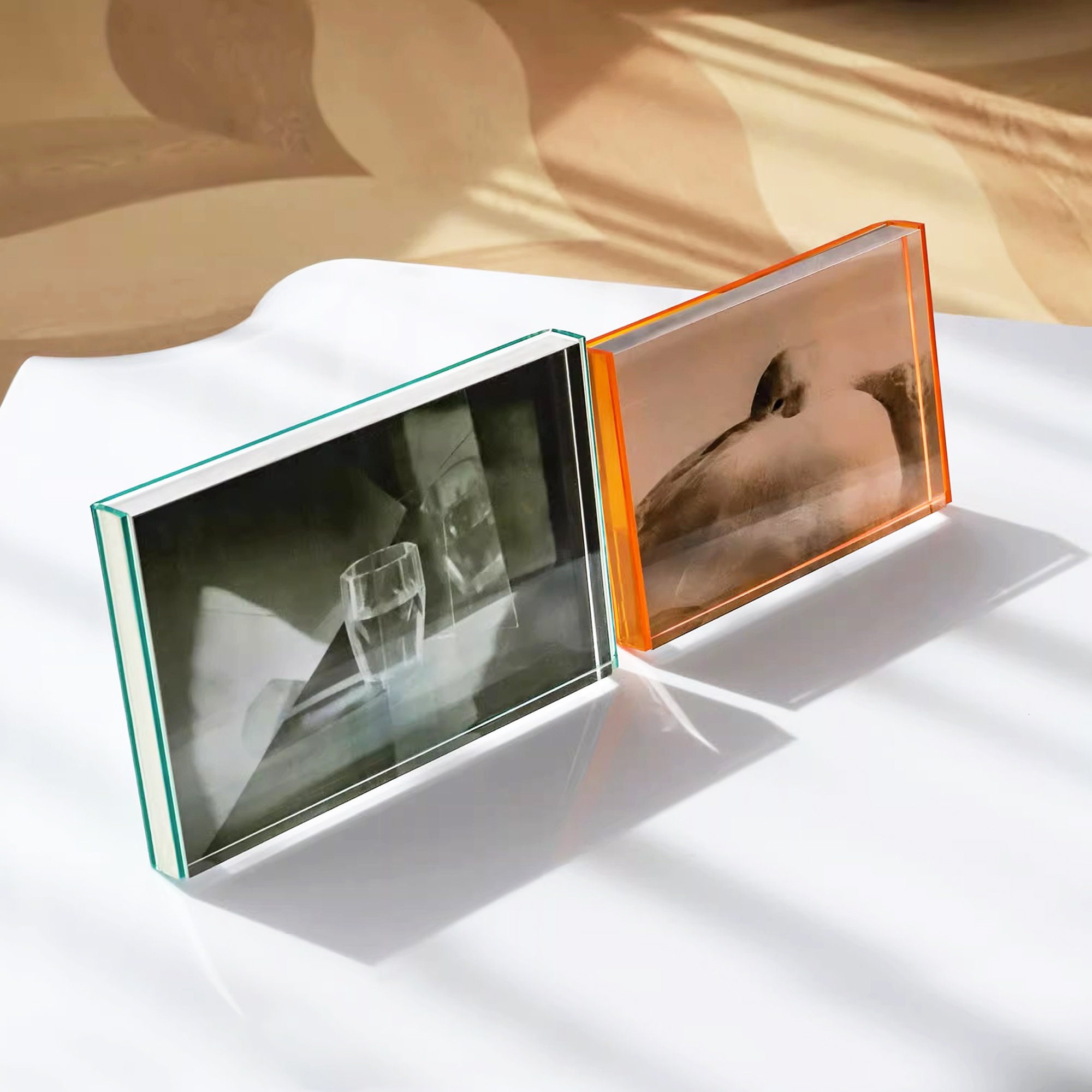 Colorful Acrylic Transparent Photo Frame, Mini Display Box, Poster ...