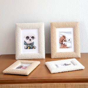 6x4, 7x5 Frame, Teddy Velvet Cute Frame, Plush Creative Photo Display ...