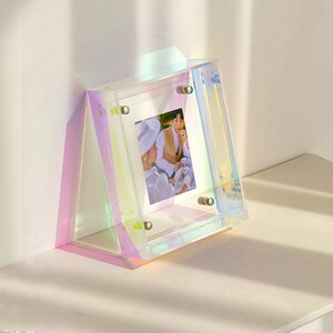 Acrylic Mini Photo Frame, Colorful Transparent Display, Creative Small ...