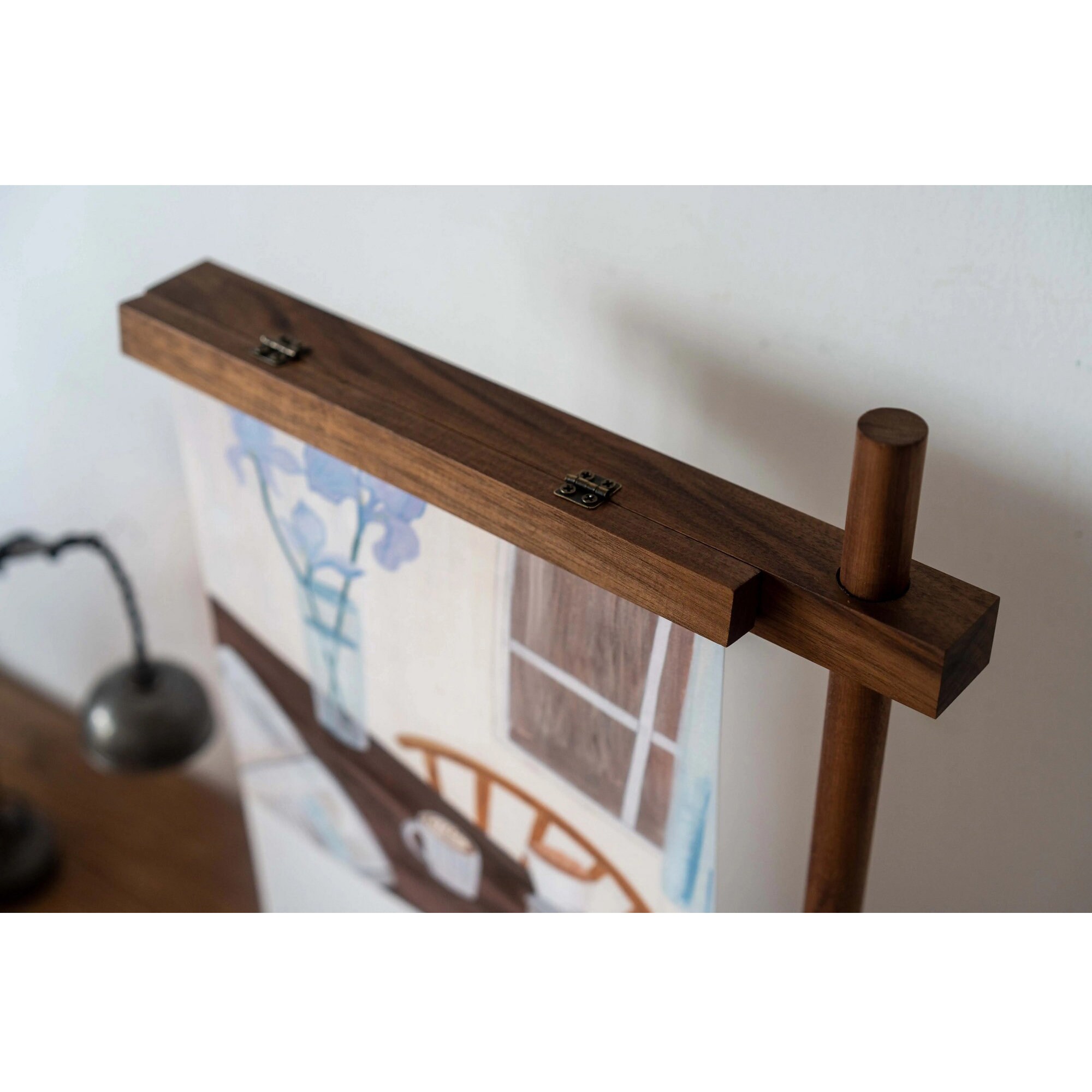 Handmade Cherry Wood, Black Walnut Calendar Rack, Announcement Display ...