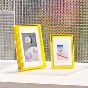 Colorful Acrylic Matte Frame, Art Display Box, Poster Mounting, Desktop ...