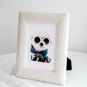 6x4, 7x5 Frame, Teddy Velvet Cute Frame, Plush Creative Photo Display ...