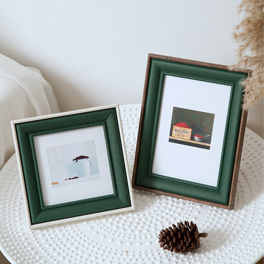 Vintage Green Color Block Square Frame, 6-inch, 7-inch, 8-inch, and 10 ...
