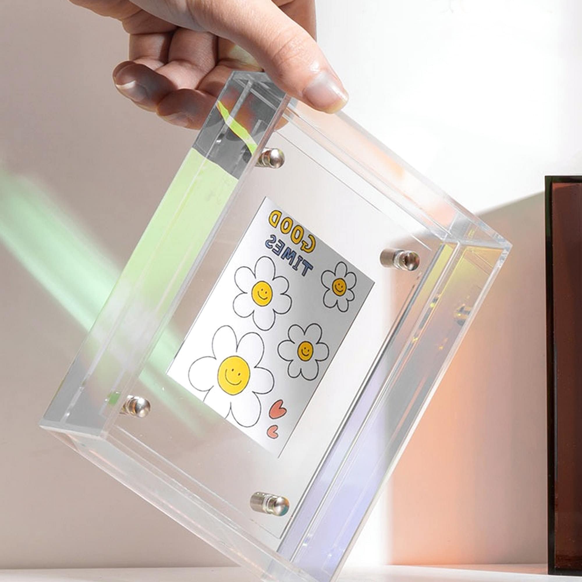 Acrylic Mini Photo Frame, Colorful Transparent Display, Creative Small ...