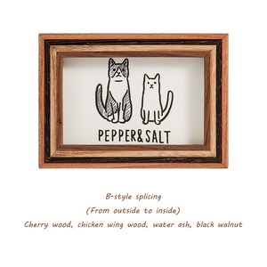 3,4,5-inch Solid Wood Mini Table Photo Frame, Right Angle Multi Wood ...