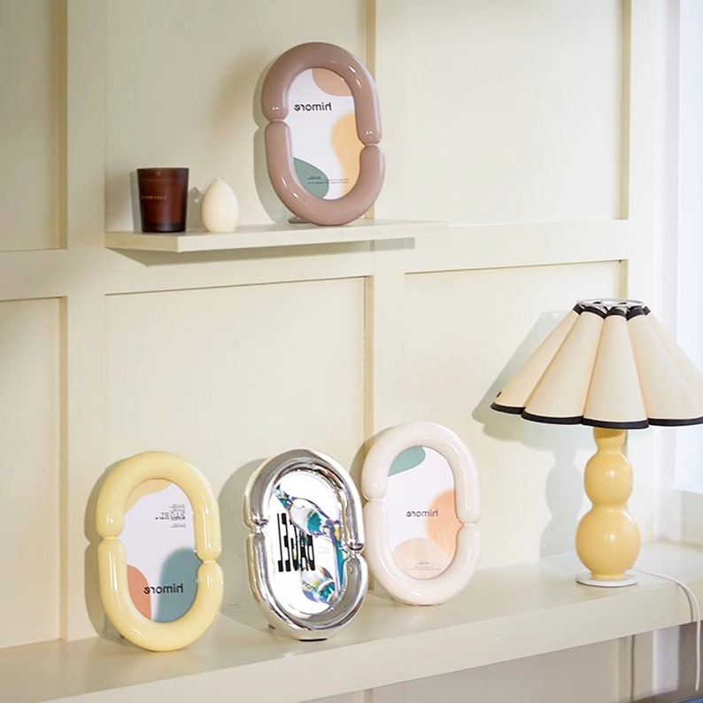 6-inch Creamy Shell Shaped Photo Frame, Versatile Cute Display Box ...