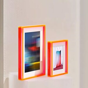 Colorful Acrylic Matte Frame, Art Display Box, Poster Mounting, Desktop ...