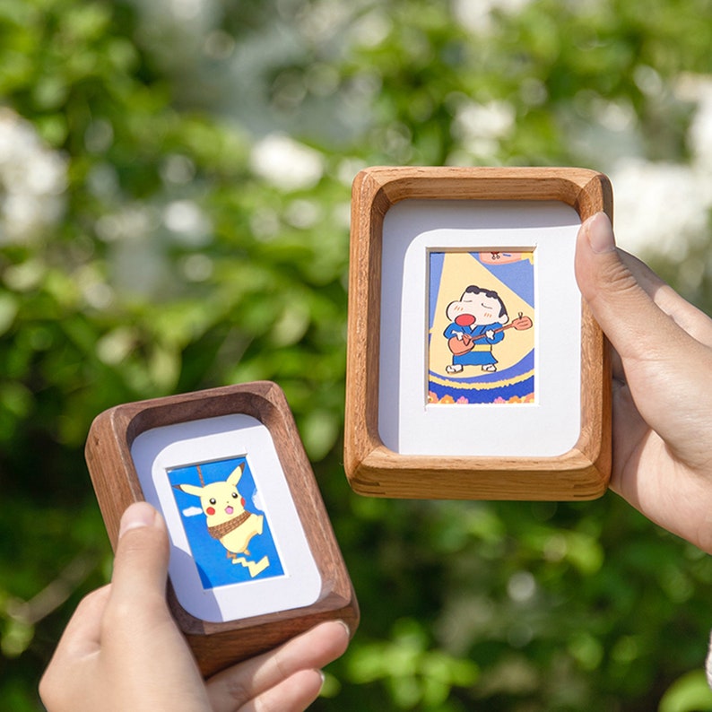 Solid Wood Mini Frame ID Frame Creative Photo Display - Etsy