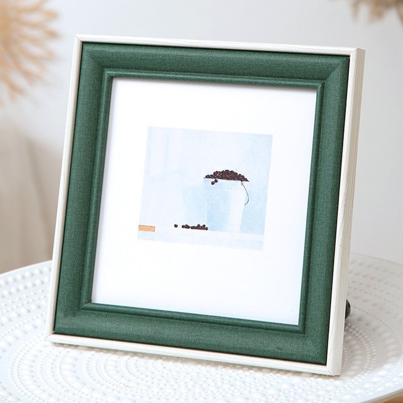 Vintage Green Color Block Square Frame, 6-inch, 7-inch, 8-inch, and 10 ...