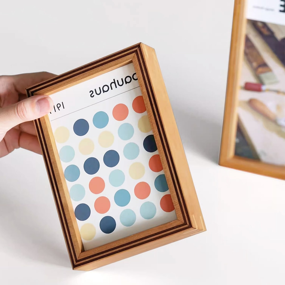 Solid Wood Right Angle Color Bar Display, 6,7,8 Inch Frame, Mortise and ...