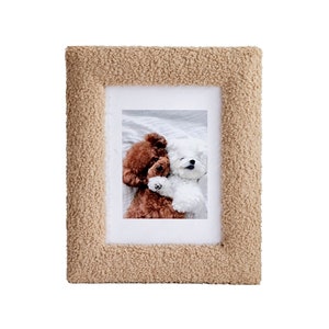 6x4, 7x5 Frame, Teddy Velvet Cute Frame, Plush Creative Photo Display ...