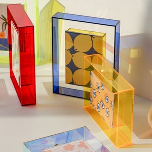 Colorful Acrylic Frame, Box Photo Frame Display, 6-inch, 7-inch, 8-inch ...
